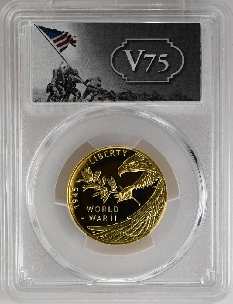 2020-w $25 V75 End Of Wwii 75th Anniversary Gold Commemorative Pr69 ...