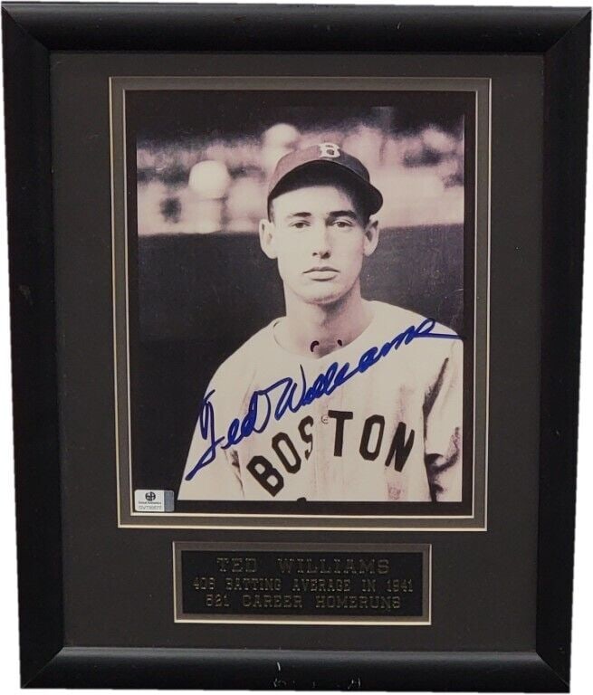 Ted Williams Signed Autographed 8x10 Photo Boston Red Sox Framed ...