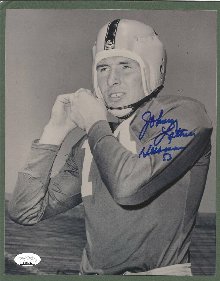 Johnny Lattner Notre Dame 1953 Heisman Signed/inscribed 8x10 Photo Jsa ...