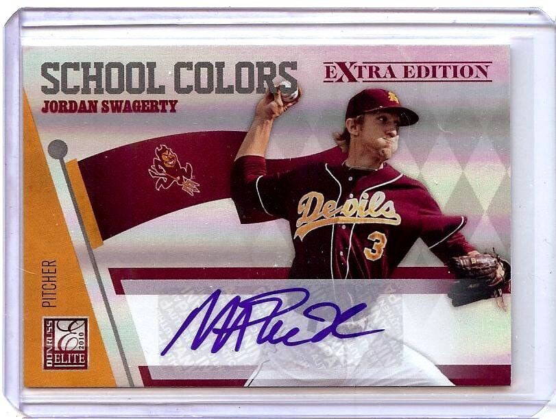 Magic Johnson 2010 Elite Auto Error Jordan Swagerty School Colors #1 ...