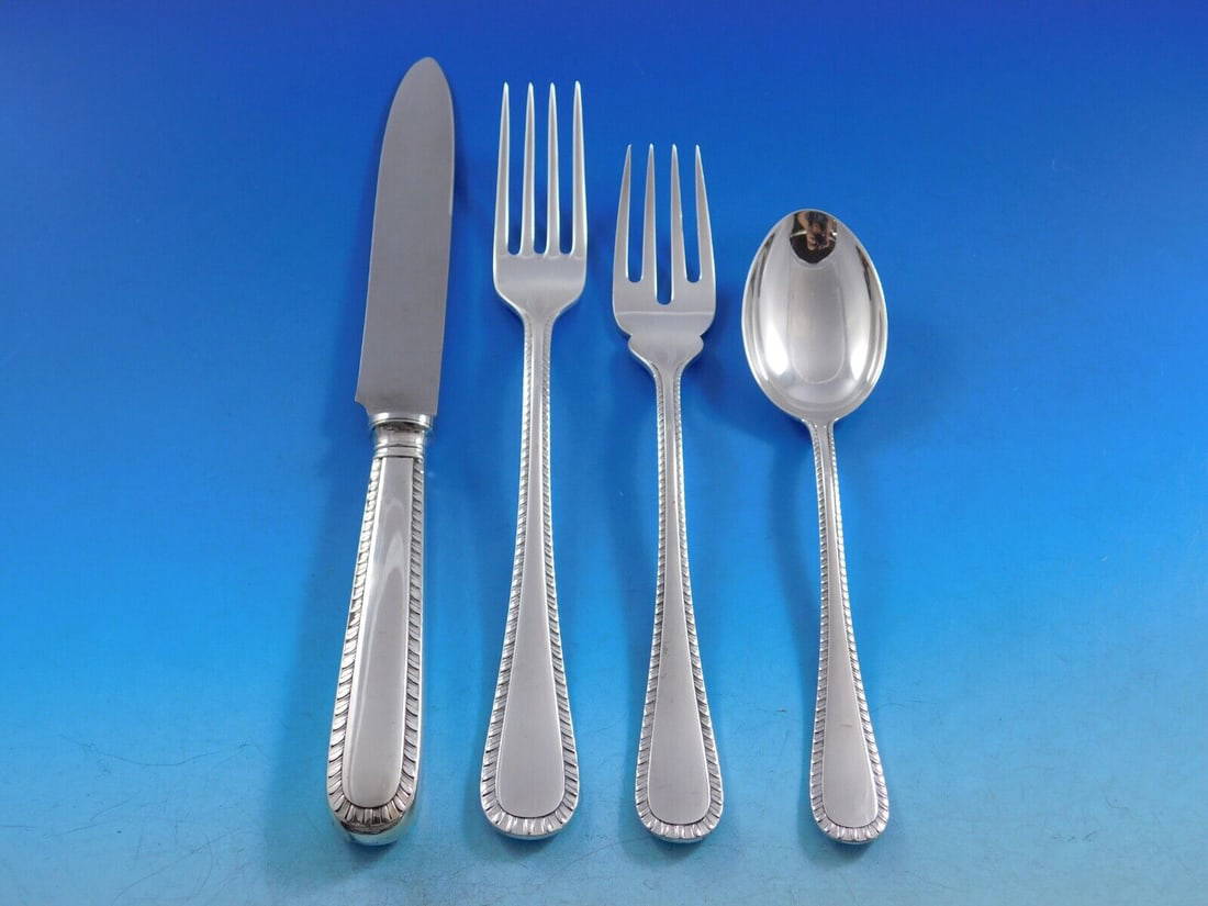 Feather Edge By Buccellati Italy Sterling Silver Flatware Service Set ...