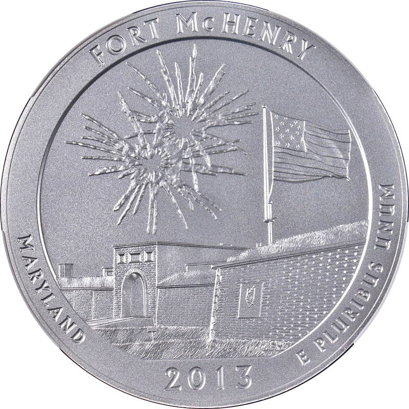 2013-p Fort Mchenry Atb 5 Ounce Silver Ngc Sp70 National Treasure Auction 2013-p Fort Mchenry Atb 5 Ounce Silver Ngc Sp70 National Treasure Auction