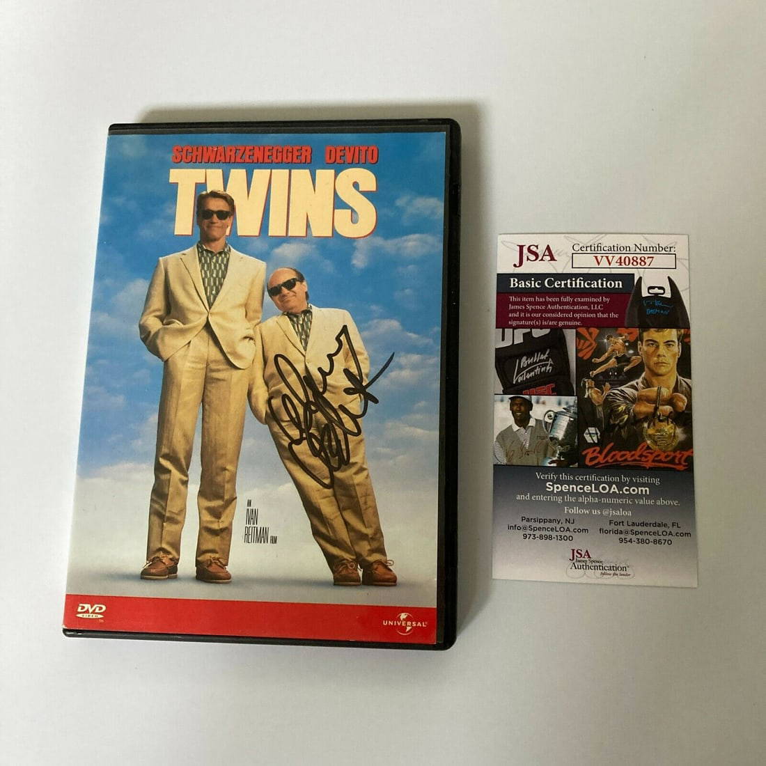 Danny Devito Signed Twins Dvd Movie Jsa Coa Auction