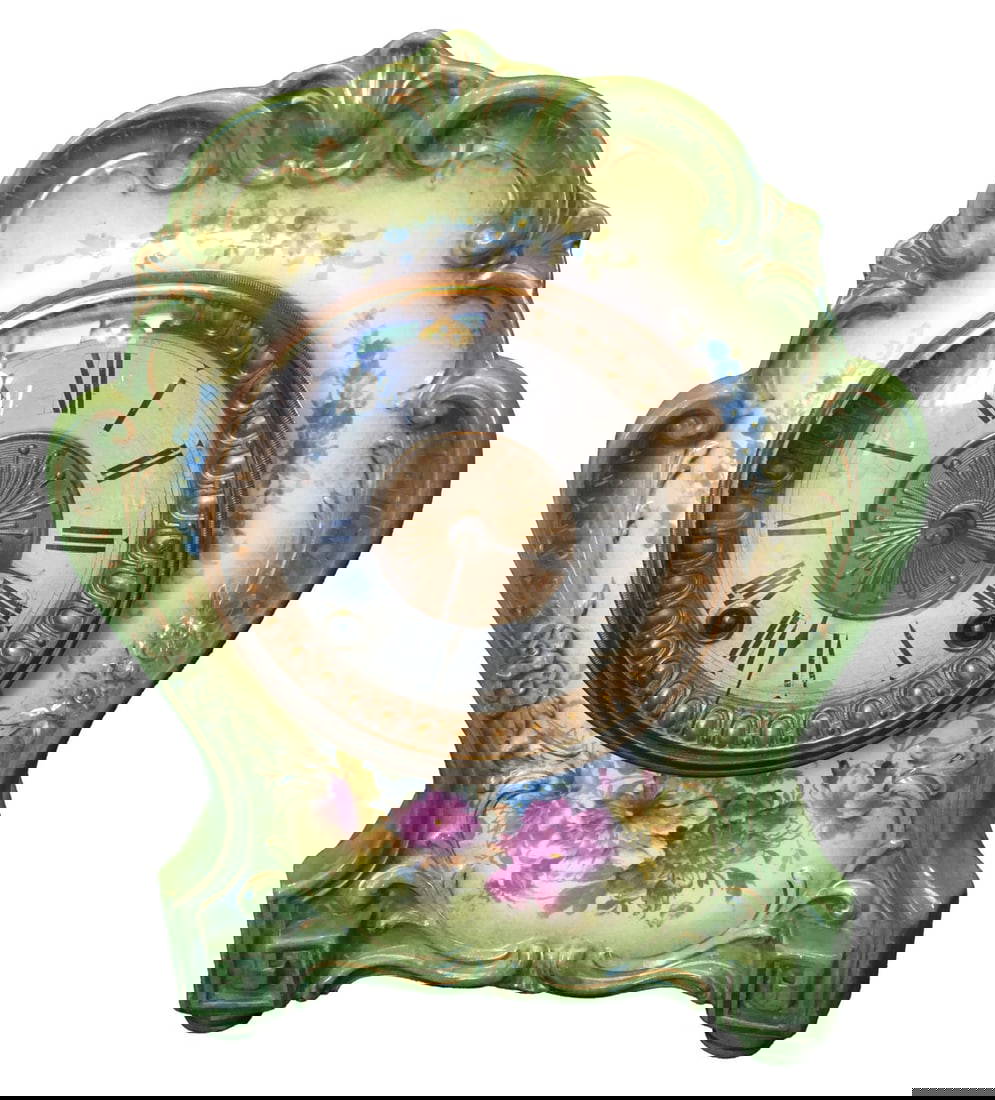 Ansonia & Royal Bonn La Hay Ceramic Mantle Clock Germany Vintage ...