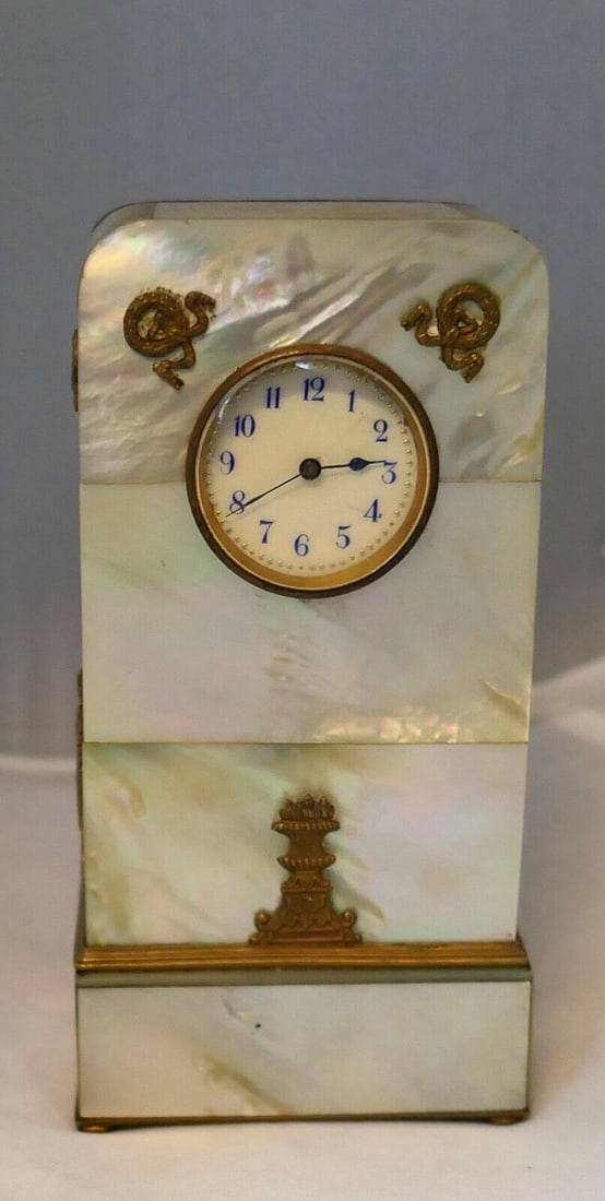 Antique Ladies Mother Of Pearl Clock Auction