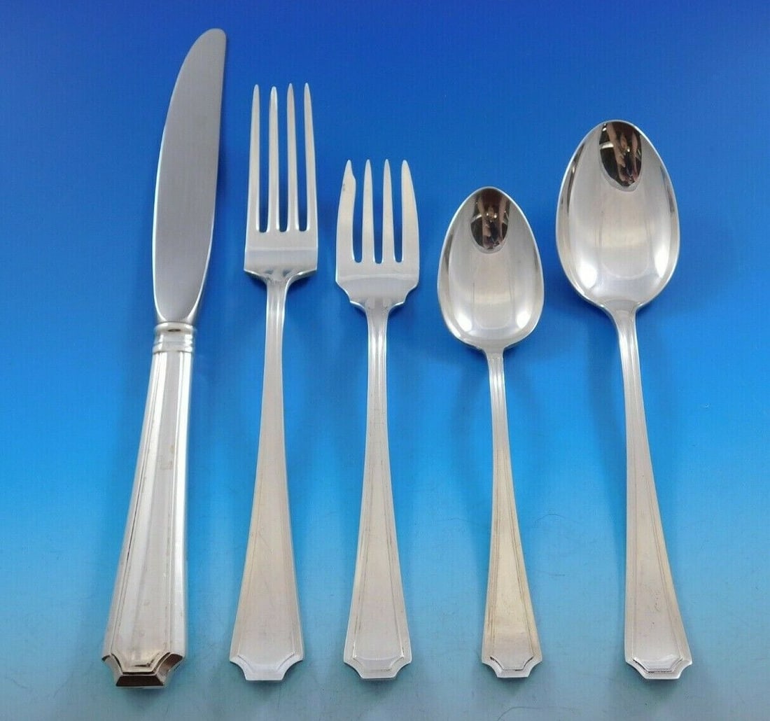 Fairfax By Gorham Sterling Silver Flatware Set For 12 Service 68 Pcs ...