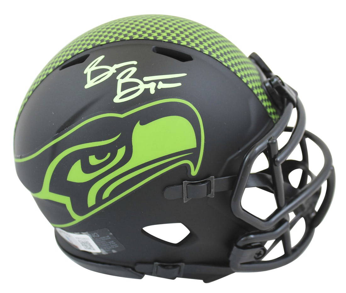 Seahawks Brian Bosworth Signed Eclipse Speed Mini Helmet Bas Witnessed Auction