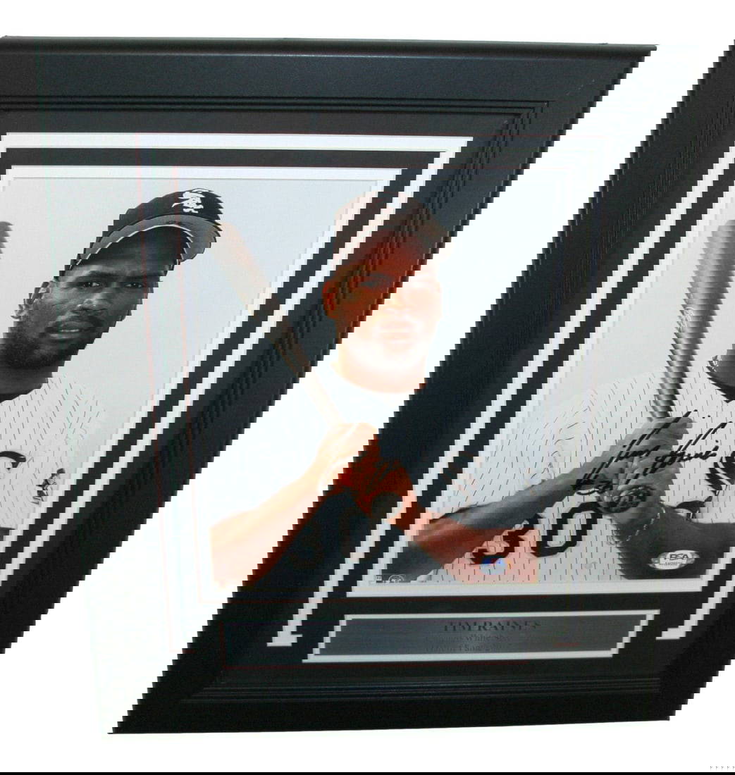 Tim Raines Autographed Framed 8x10 Photo Chicago Psa/dna Auction