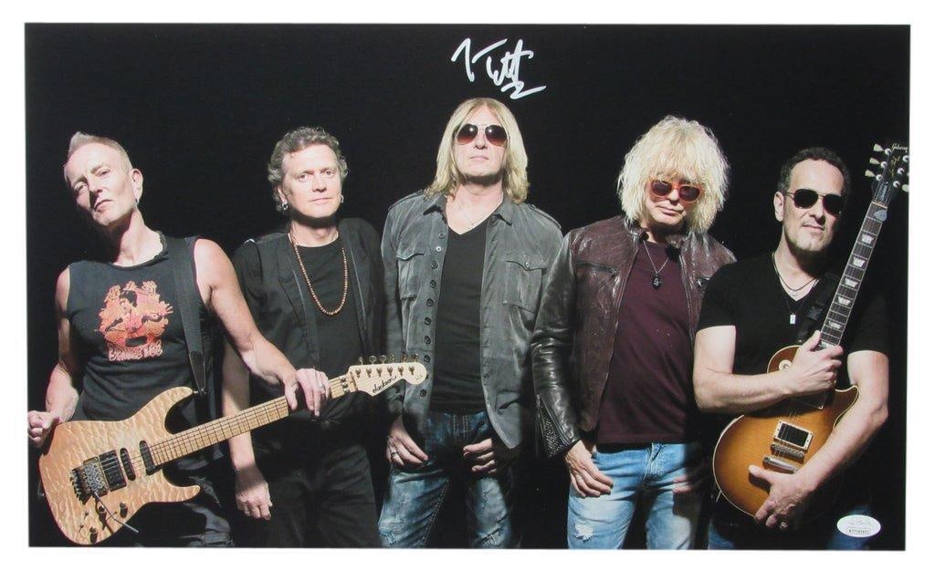 Joe Elliott Autographed 12x20 Photo Def Leppard Group Jsa Auction