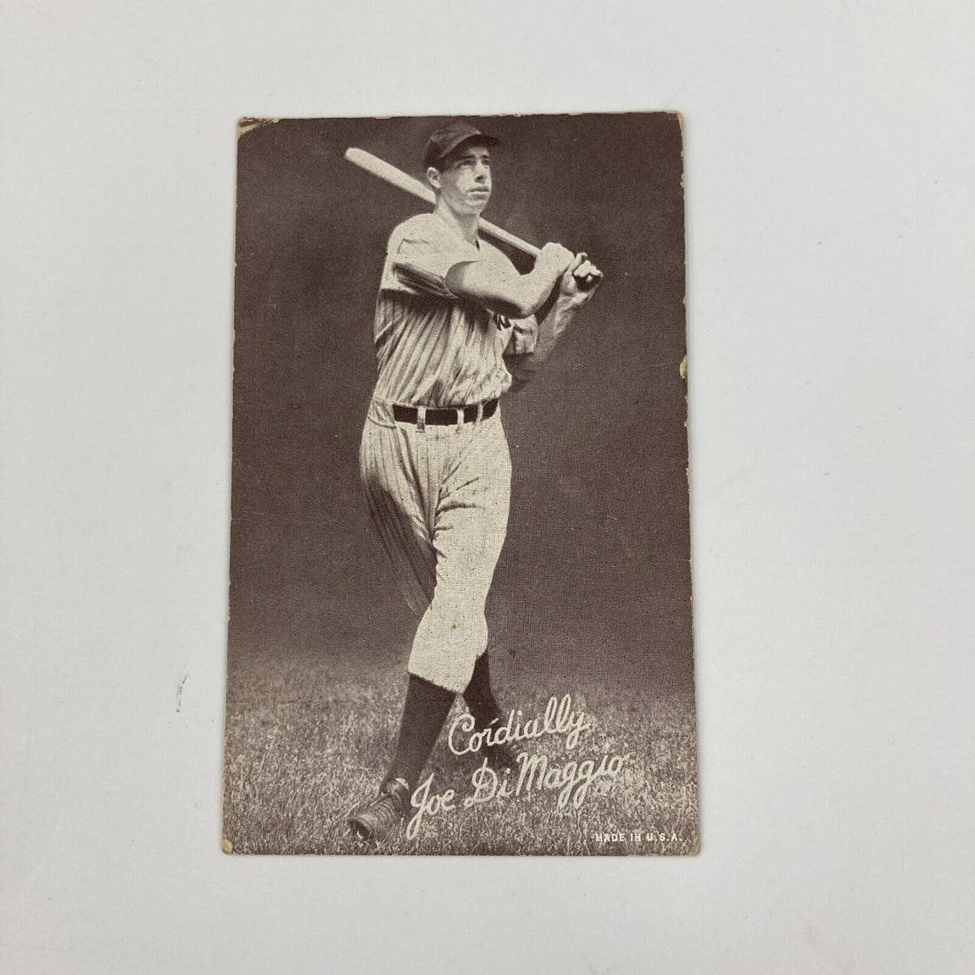 1939-46 Exhibit Salutations Joe Dimaggio Hof New York Yankees Card Auction