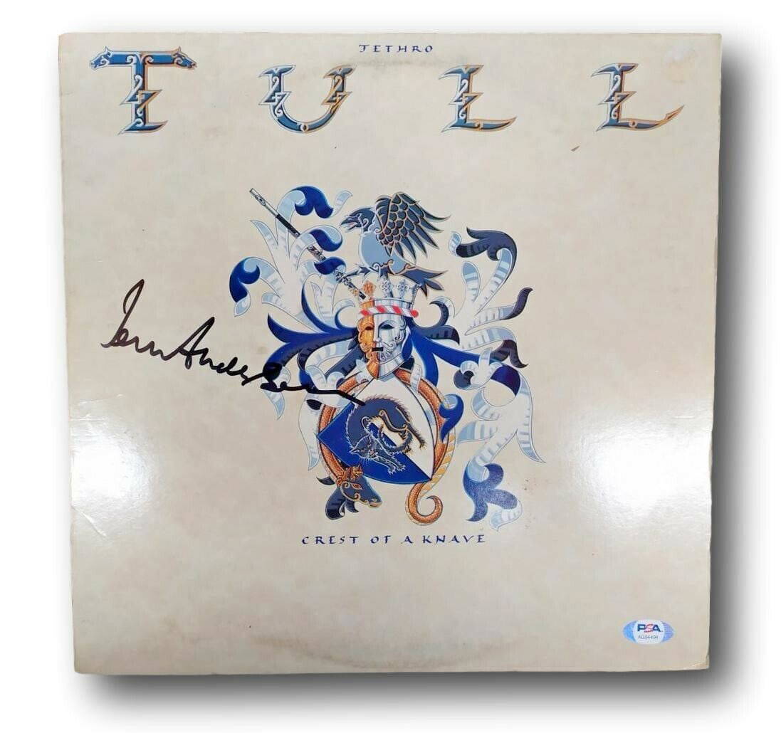 Ian Anderson Signed Album Jethro Tull Crest Of A Knave Autographed Psa ...