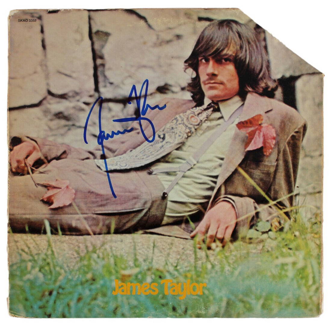 James Taylor Signed Album Cover Autographed Bas #bg90654 Auction