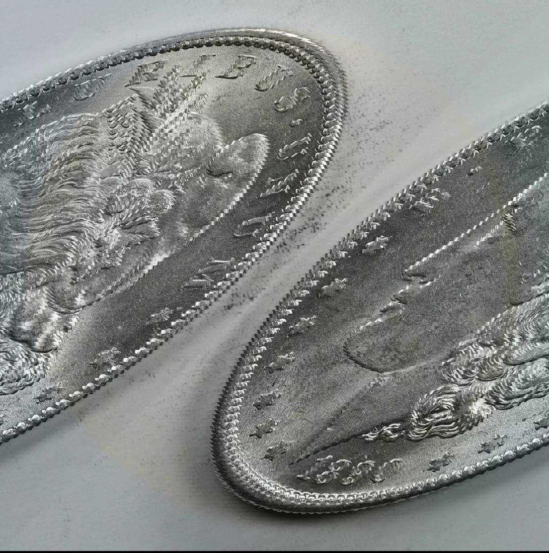 1890 S Morgan Silver Dollar $1 Slider Choice Au+++ About Uncirculated ...