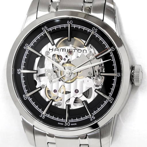 Hamilton American Classic Railroad Skeleton H40655131 Men Watch Pre Owned