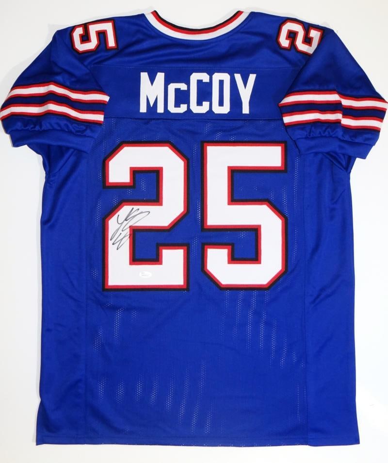 Lesean Mccoy Autographed Blue Pro Style Jersey- Jsa Witnessed ...