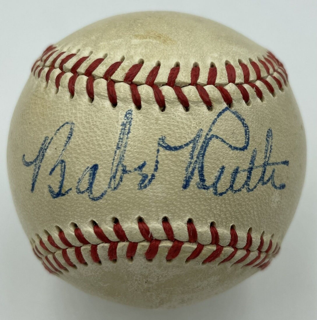 Stunning Babe Ruth Single Signed American League Baseball Bold ...