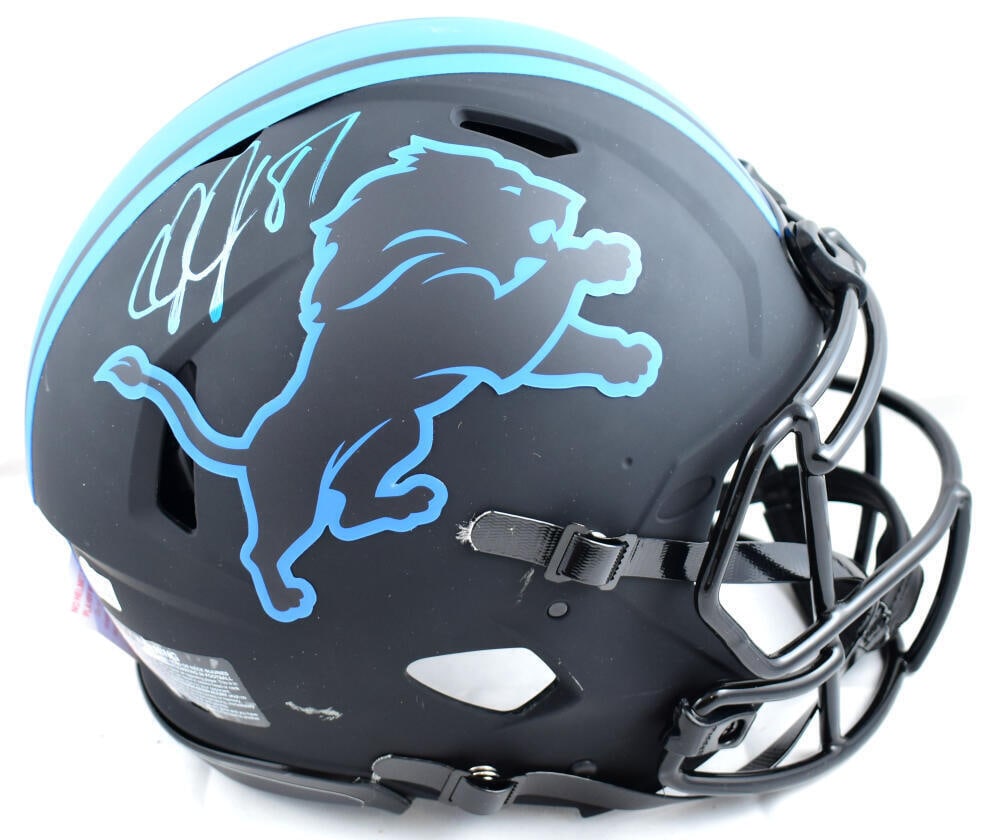 Calvin Johnson Signed Lions F/s Eclipse Speed Authentic Helmet- Beckett ...
