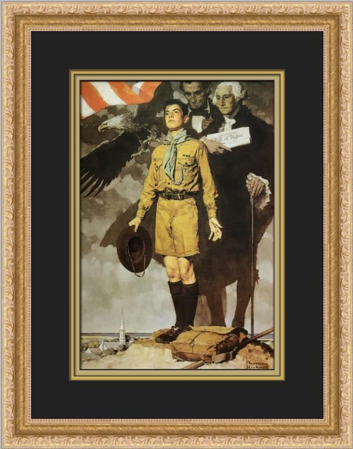 Norman Rockwell Boy Scout Calendar Custom Framed Print Auction