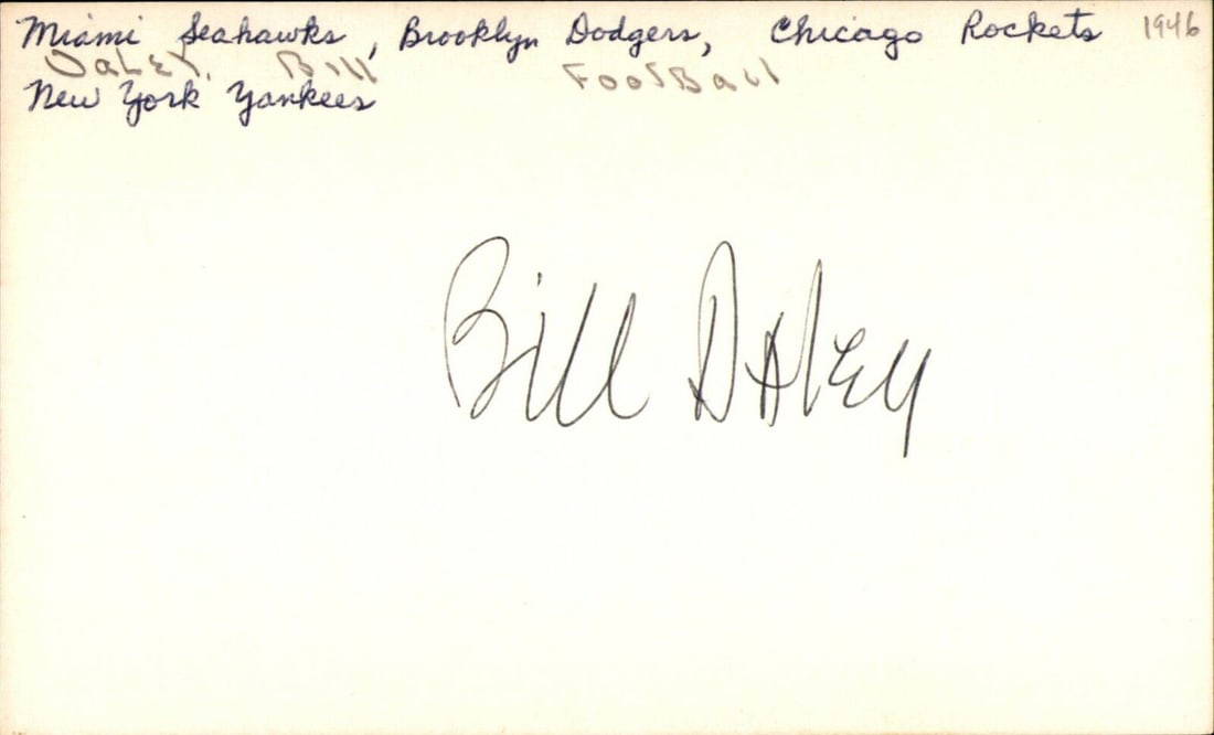 Bill Daley Signed Index Card 3x5 Autographed Michigan Minnesota 64182 ...