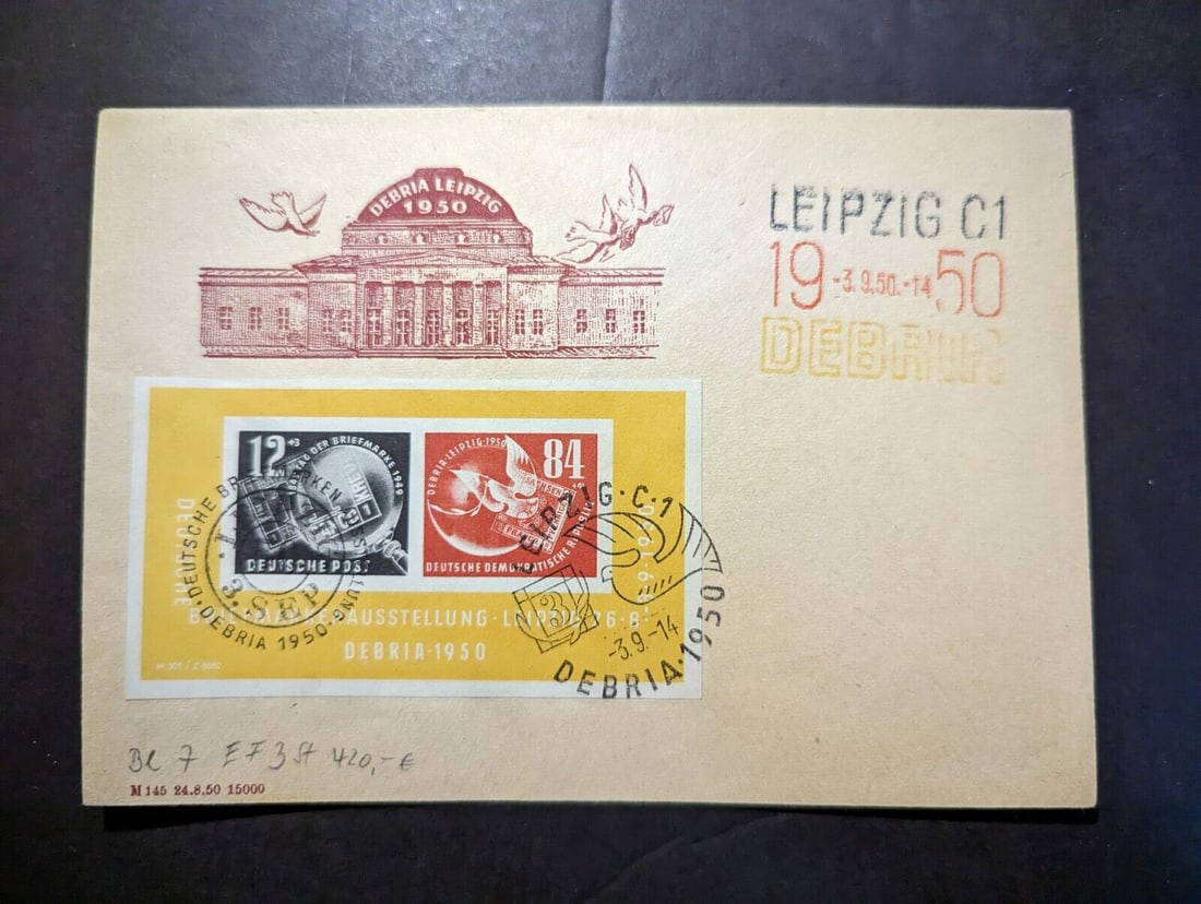 1950 East Germany Ddr Cover Leipzig Debria Auction