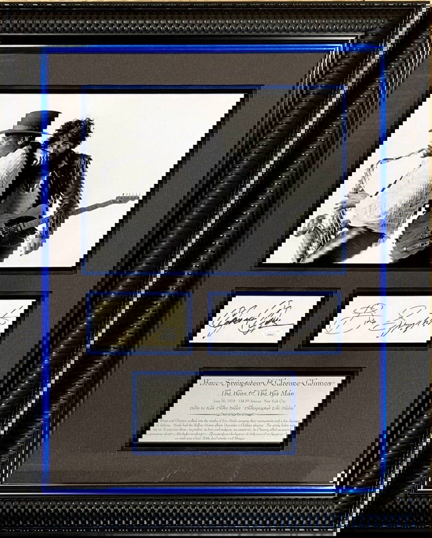 Bruce Springsteen/clarence Clemons-born To Run Signed Custom Framed ...