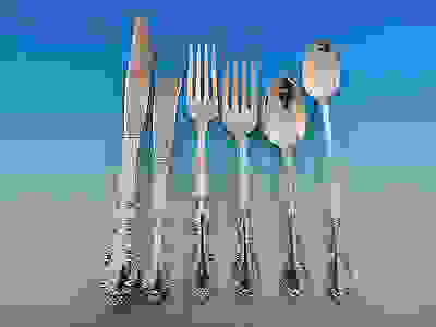 Grandeur By Heirloom Oneida Sterling Silver Flatware Set For 12 Service ...