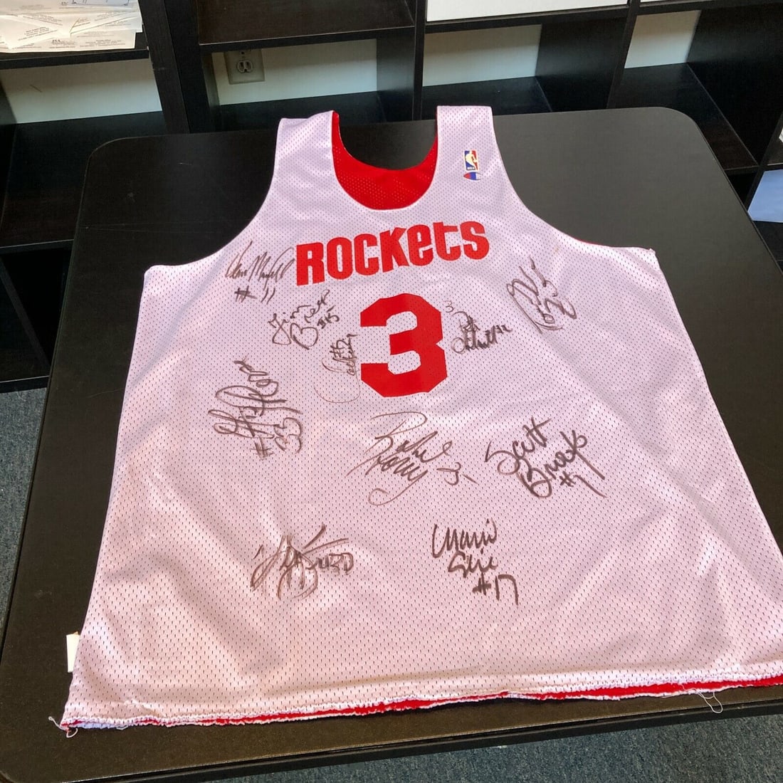 1994-1995 Houston Rockets Nba Champions Team Signed Jersey With Jsa Coa ...