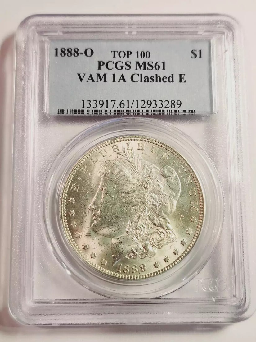 1888 O Morgan Silver Dollar Pcgs Ms-61 Vam 1a - Clashed E - Top 100 Auction