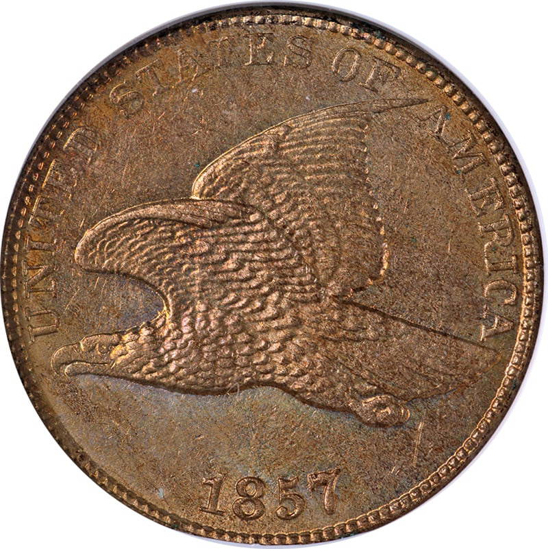 1857 Flying Eagle Cent Anacs Ms62 Auction