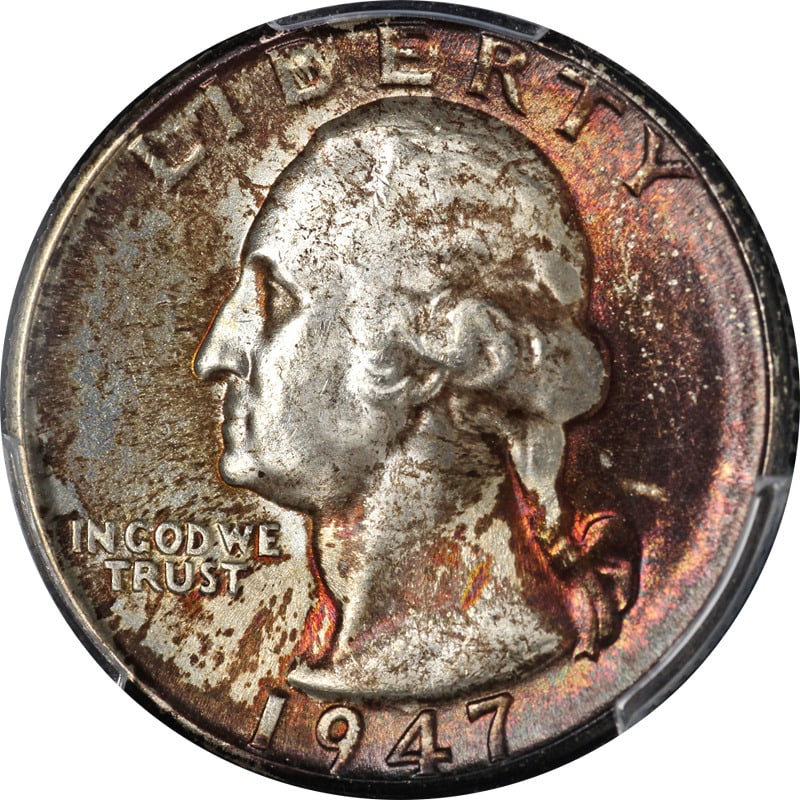 1947-d Washington Quarter Pcgs Ms67 Auction