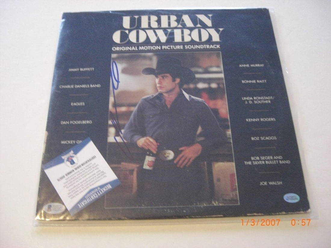 John Travolta Urban Cowboy Grease Actor Beckett/coa Signed Lp Record ...