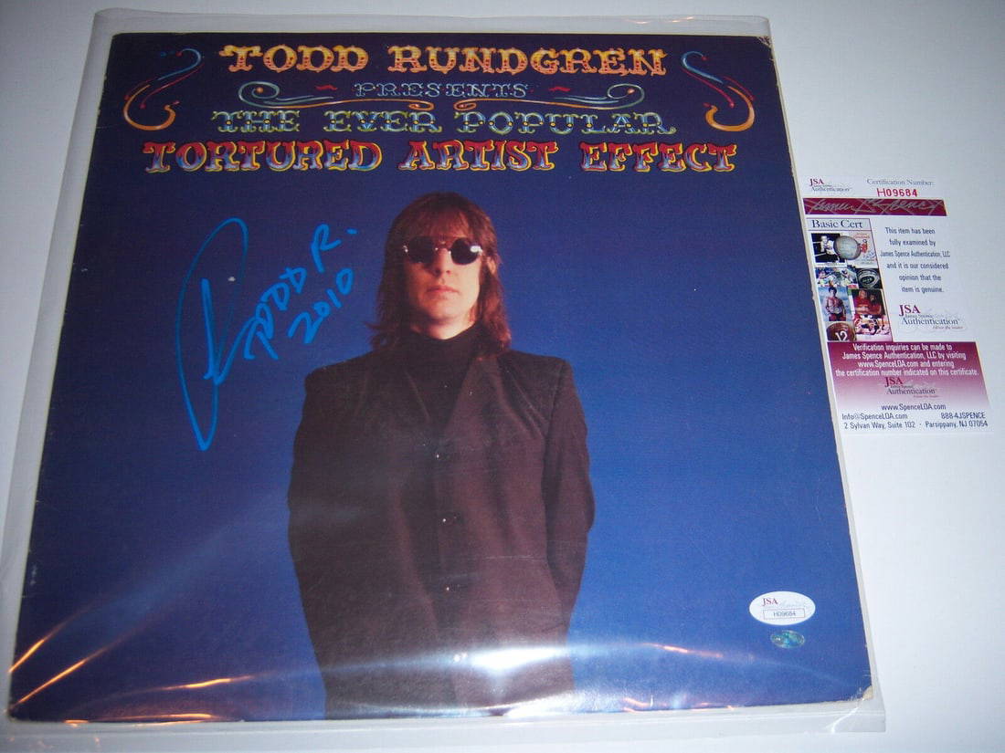 Todd Rundgren The Ever Popular Tortured Artist Effect Jsa Signed Lp ...