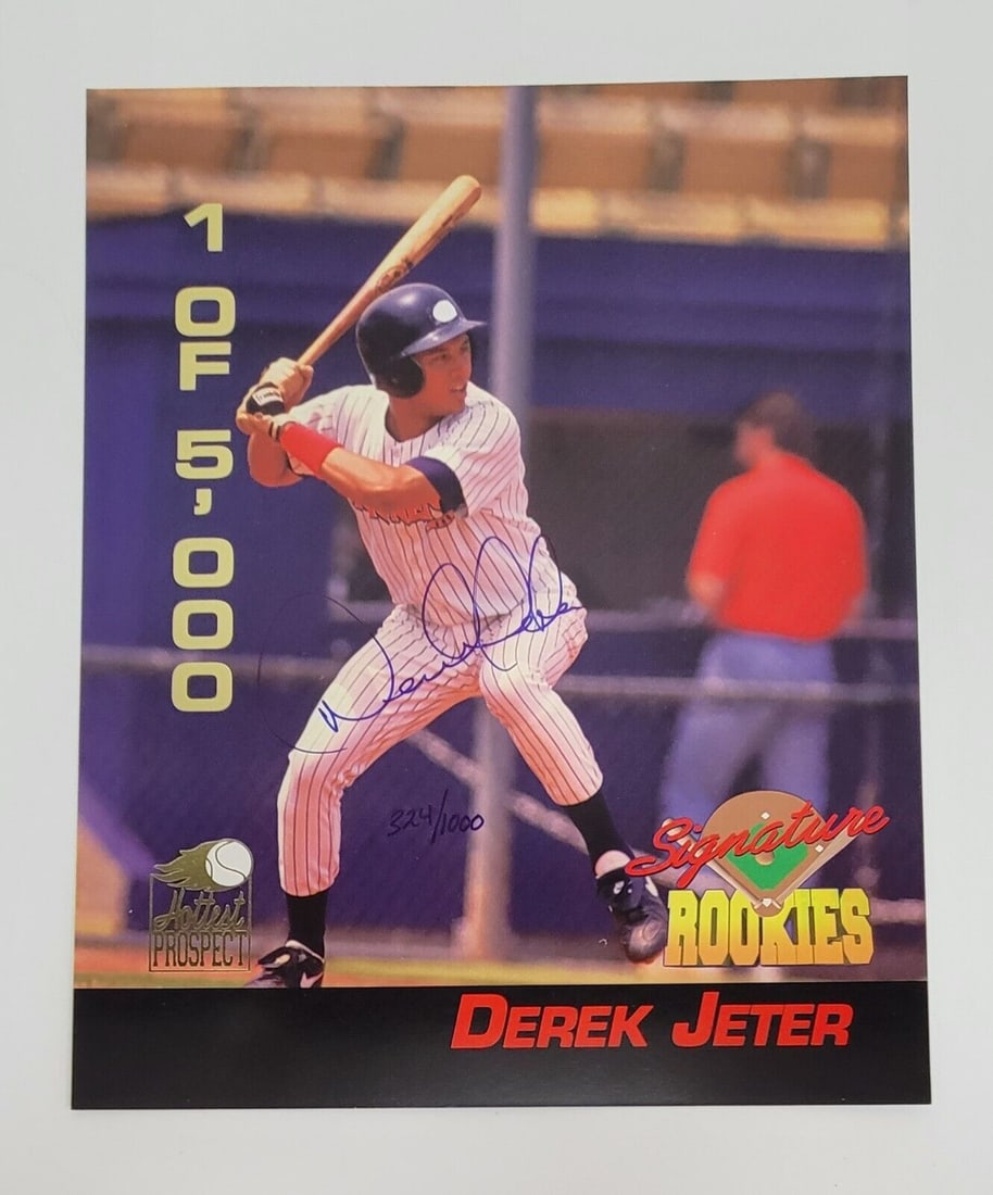 Derek Jeter Signed 1994 Signature Rookies Auto 8x10 Card Le #324/1000 ...