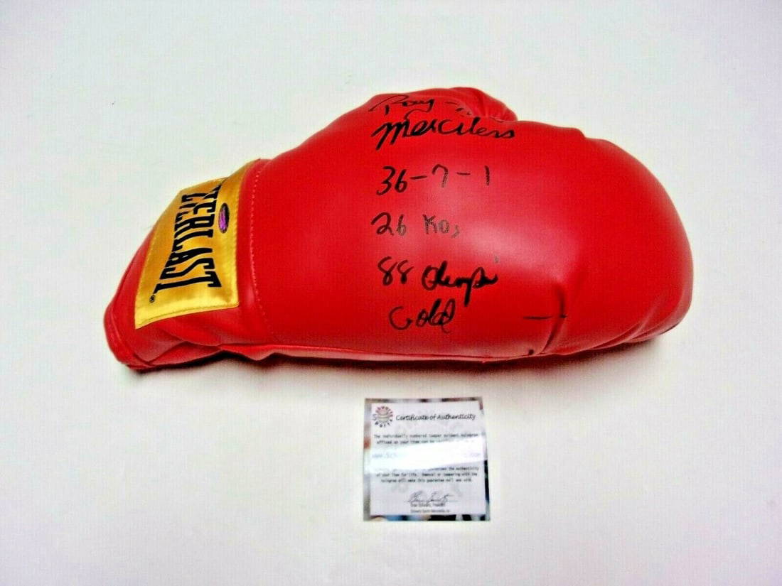 Ray Mercer Merciless 36-7-1 88 Champs Gold Schwartz/coa Signed Boxing ...