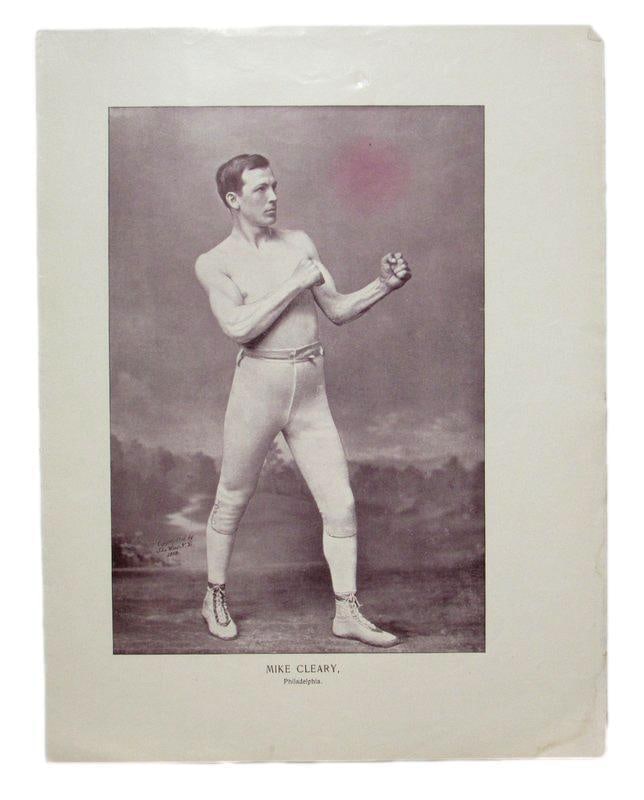 Mike Cleary Boxer 1895 Boxing Gladiators 11x15 Supplement Poster Auction
