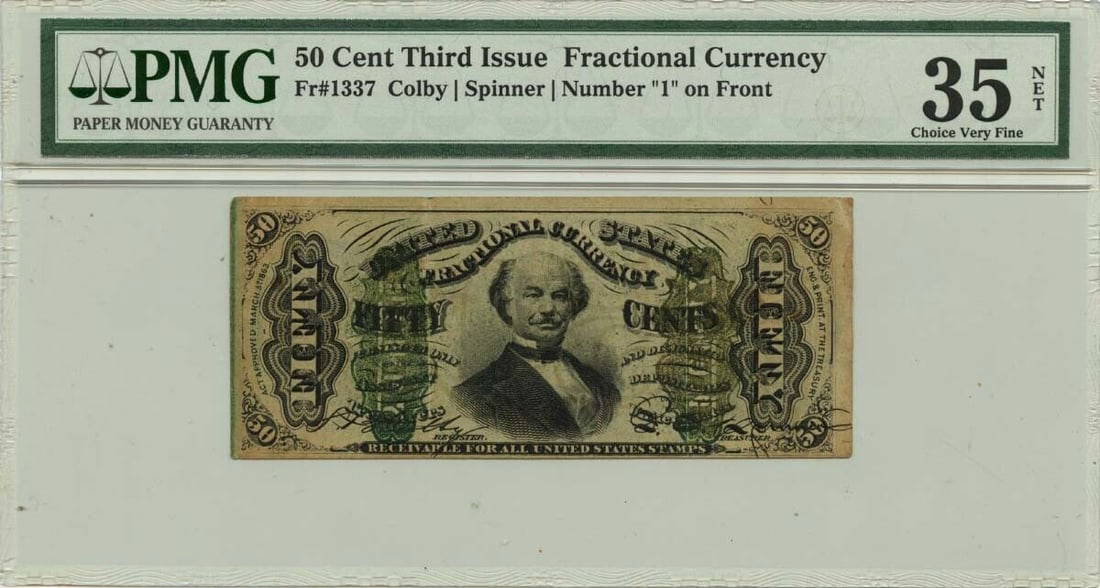 Third Issue 50 Cents Fractional Currency Fr# 1337 Pmg Vf35 Net Auction