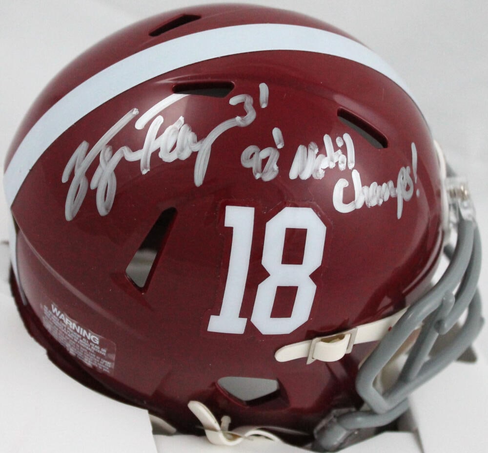 George Teague Signed Alabama Crimson Tide Speed Mini Helmet W/natl ...
