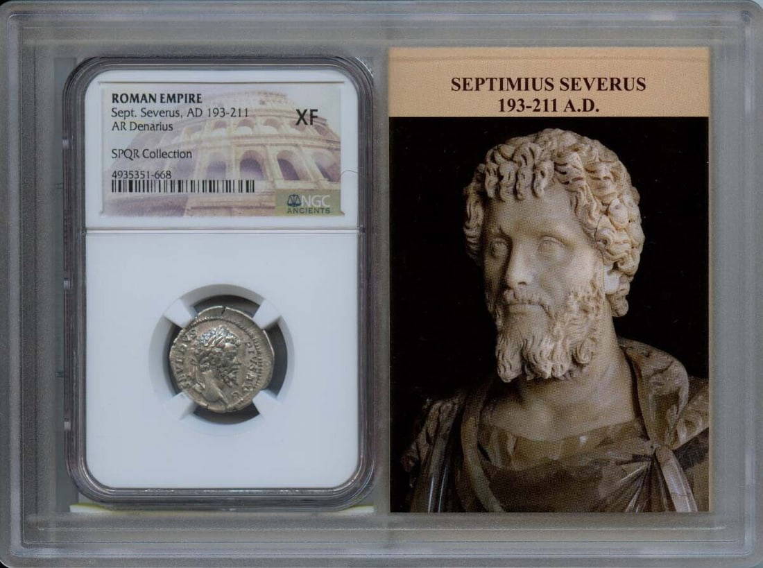 Sept. Severus Ad 193-211 Roman Ar Denarius Ngc Xf40 Story Vault Auction