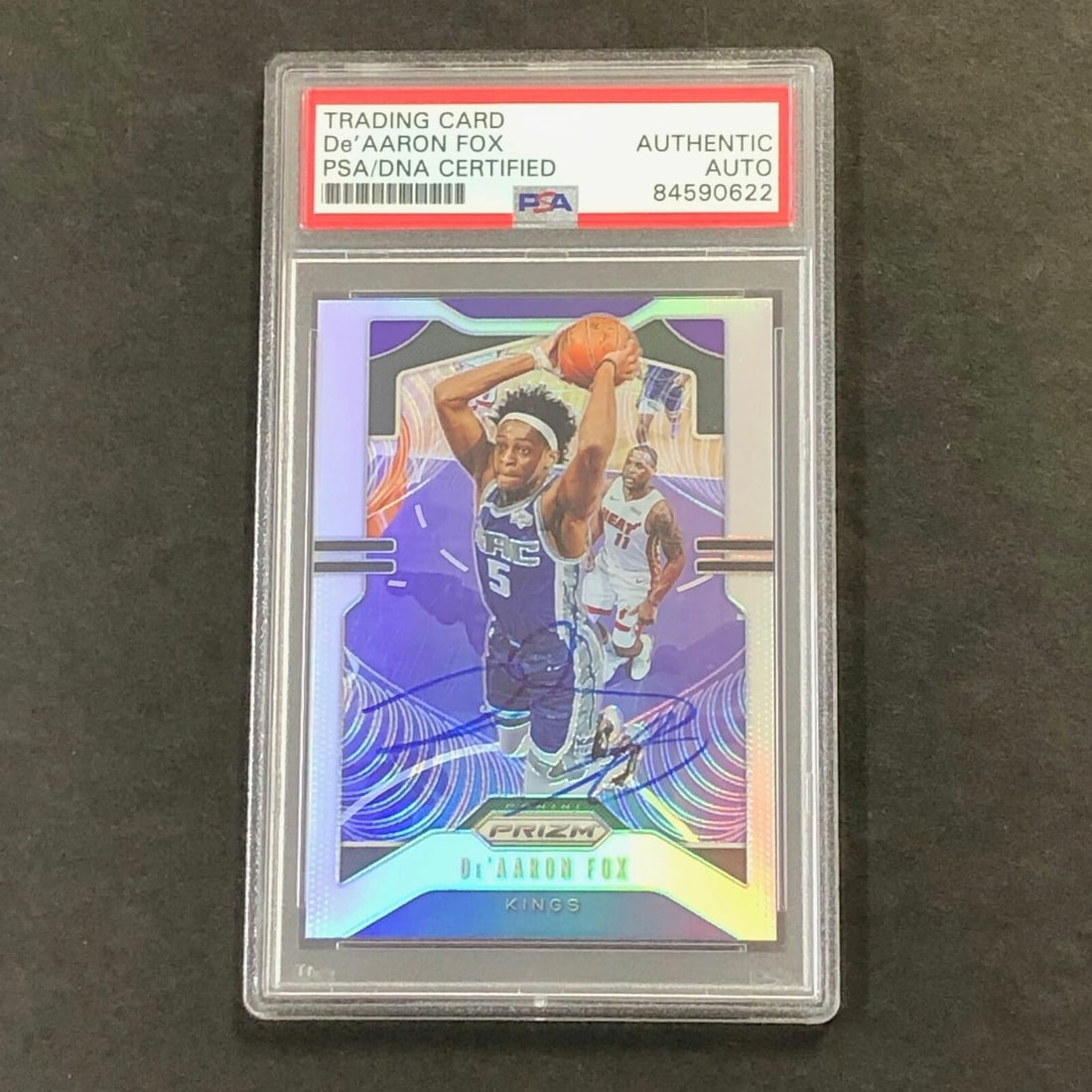 2019-20 Panini Prizm Silver #120 Deaaron Fox Signed Auto Psa Slabbed ...