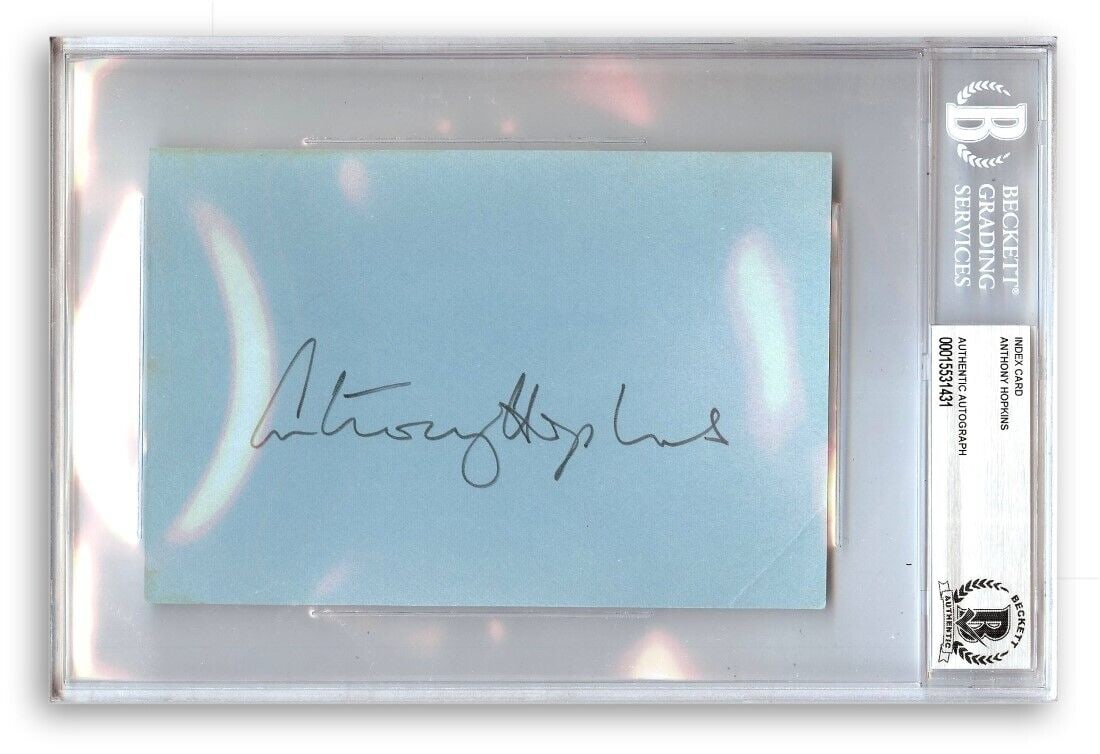 Anthony Hopkins Signed Autographed Index Card Silence Of The Lambs Bas ...