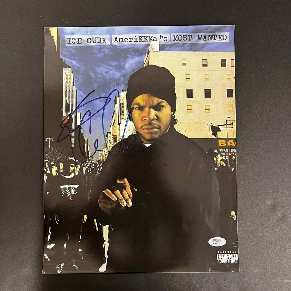 Ice Cube Signed 11x14 Photo Psadna Amerikkkas Most Wanted Autographed