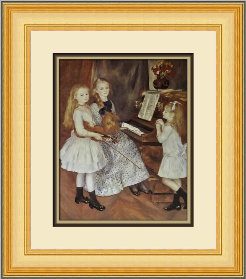 Pierre-auguste Renoir The Daughters Of Catulle Mendes Custom Framed ...
