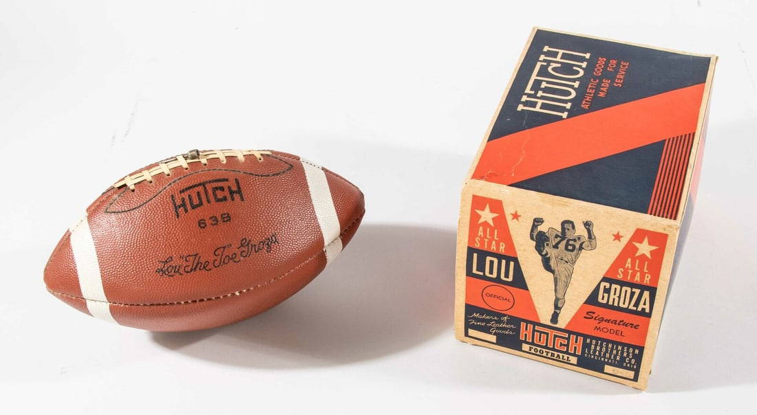 Hutch "lou The Toe Groza" Store Model Football In Original Box C.1950s 158033 Auction