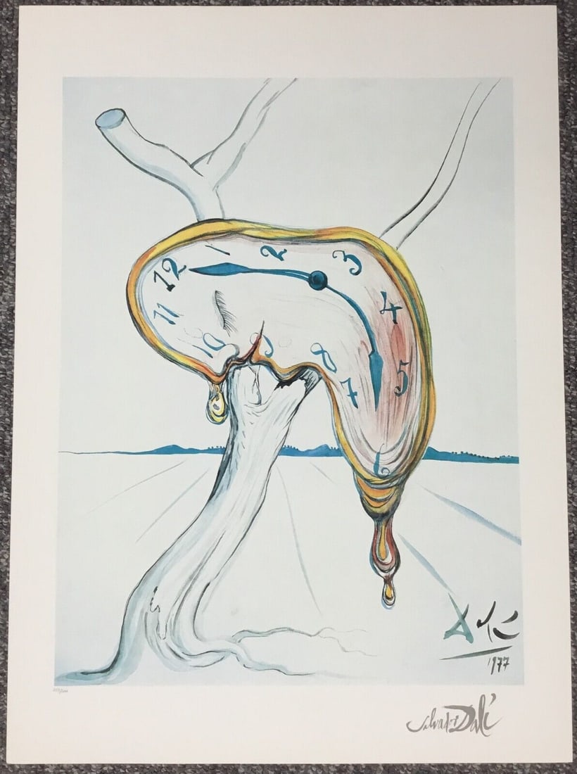 Salvador Dali - Tearful Soft Watch L/ed Offset Lithograph Auction