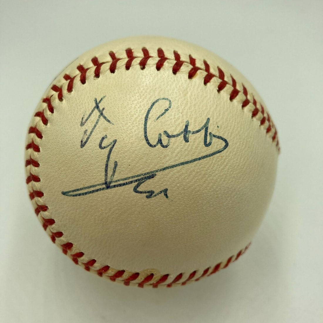 Magnificent Ty Cobb Signed 1950s American League Baseball Jsa Coa Auction