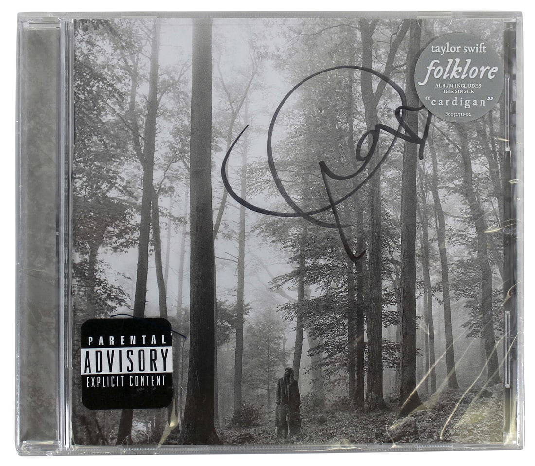Taylor Swift Signed Folklore Cd Insert W/ Disk Autographed Bas Auction