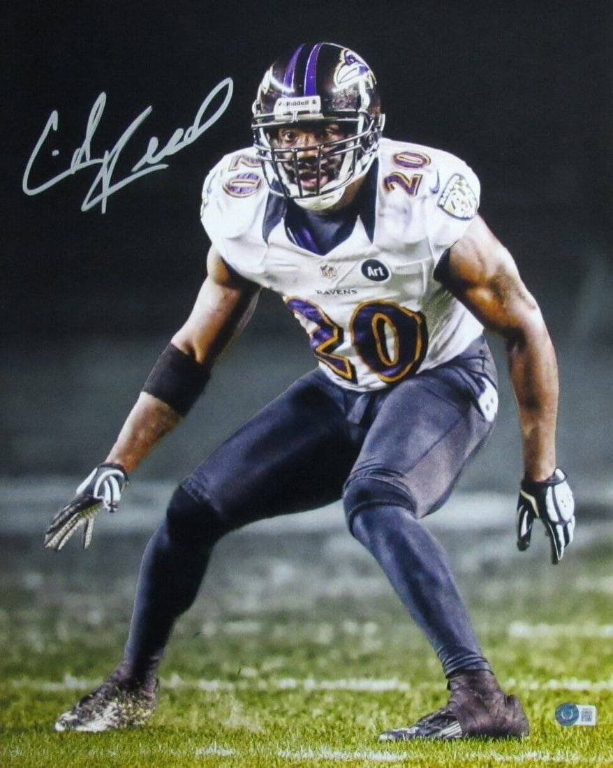 Ed Reed Hof Autographed 16x20 Photo Baltimore Ravens Beckett 183305 Auction