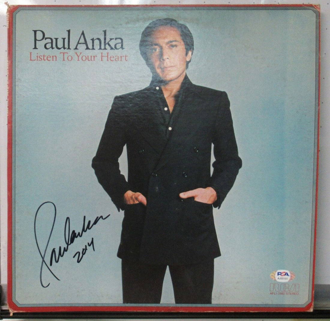 Paul Anka Signed Autographed Album Listen To Your Heart Psa/dna Aj55151 ...