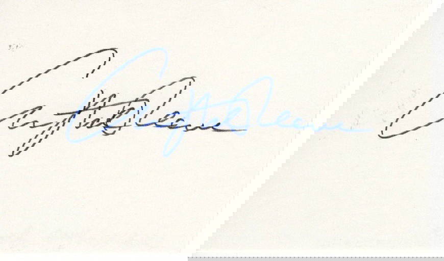 Christopher Reeve Signed Autographed Index Card Superman Actor Jsa