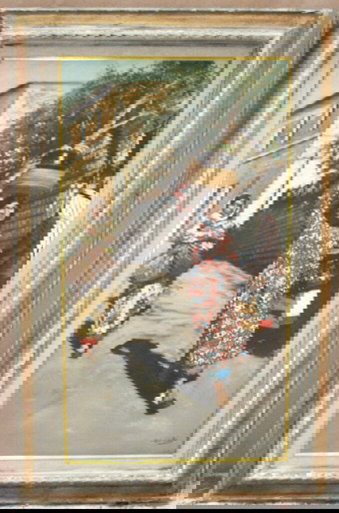 Oil On Canvas Orientalism Painting By G. Grimaldi "listed Artist Auction